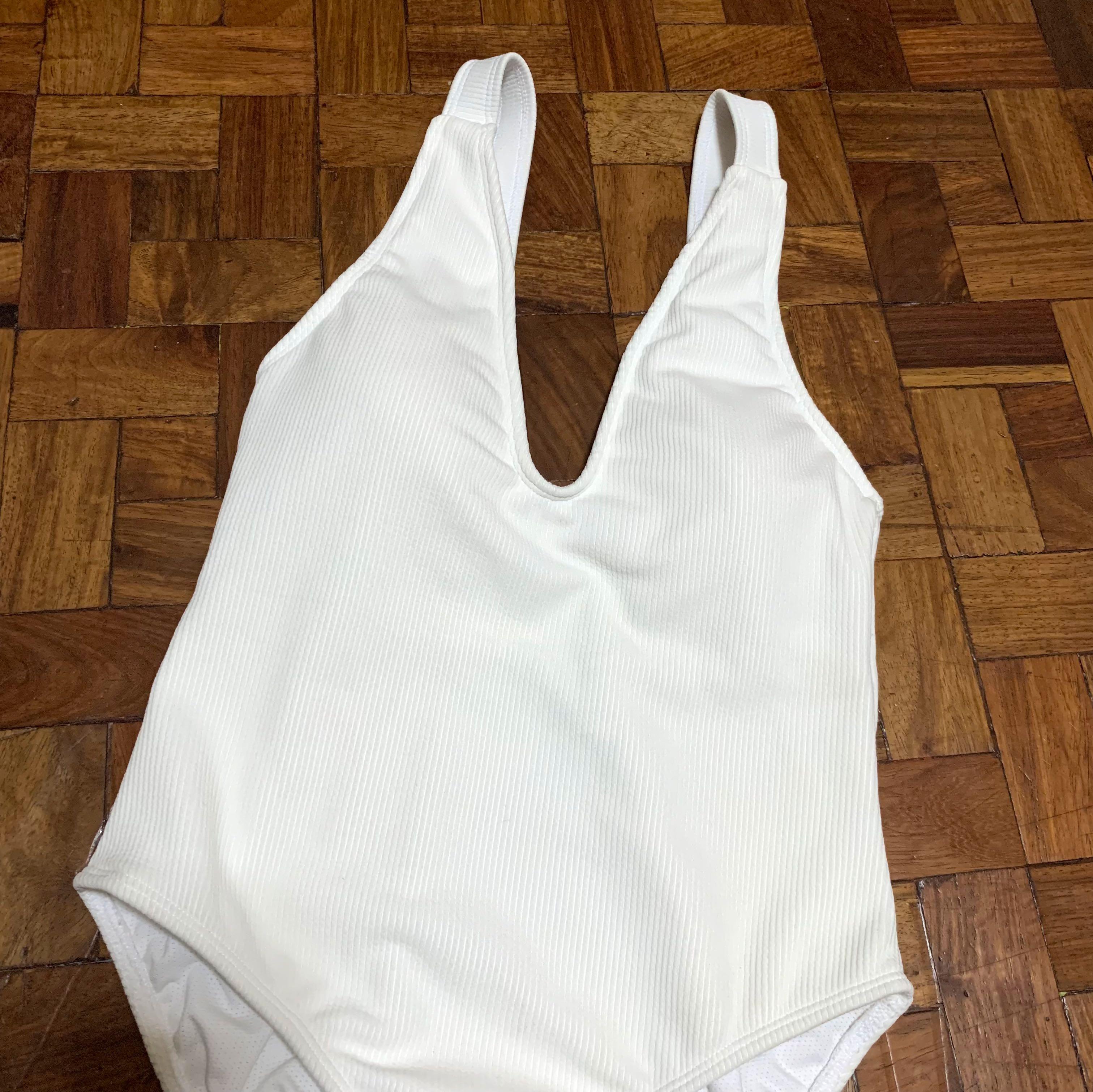 Sew Local PH Ribbed One Piece - White Pearl, Women's Fashion, Swimwear ...