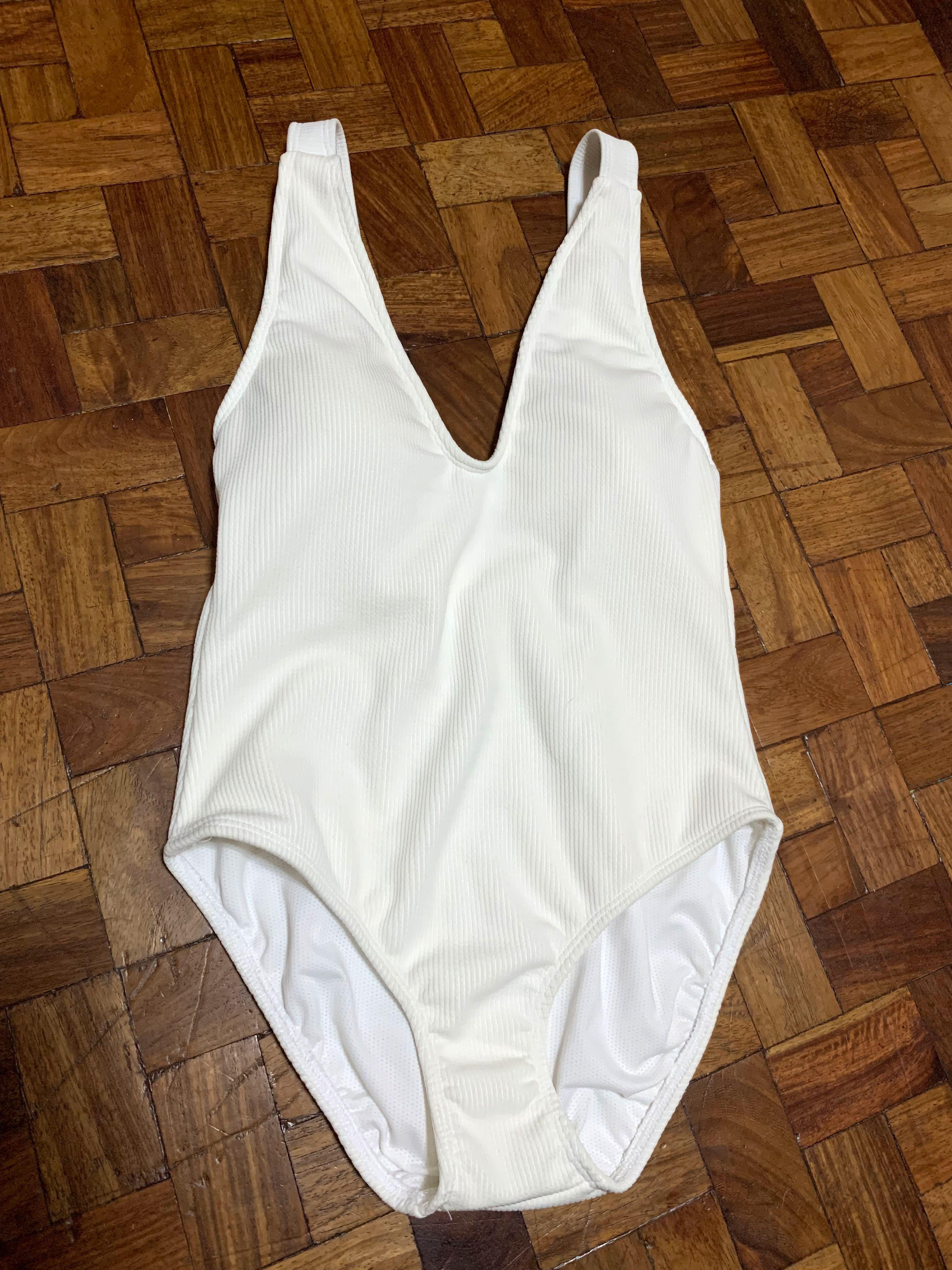 Sew Local PH Ribbed One Piece - White Pearl, Women's Fashion, Swimwear ...