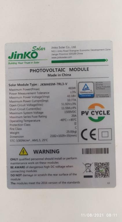 SOLAR PANEL JINKO MONO 465W, Everything Else, Looking For on Carousell