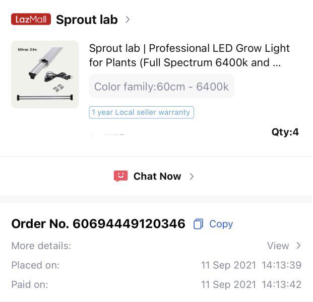 Sprout Lab Grow Lights 6400K 60cm, Furniture & Home Living, Gardening ...