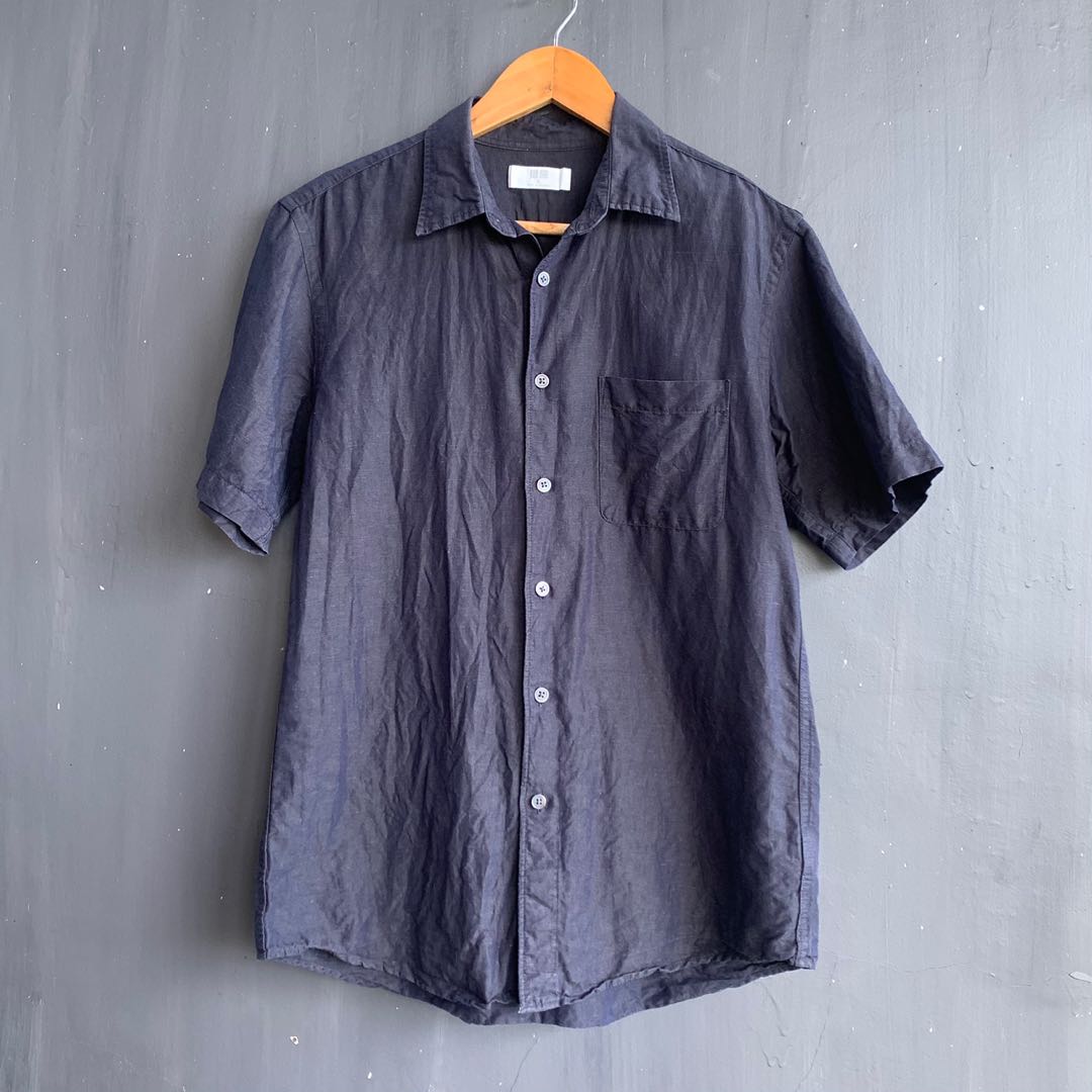 Uniqlo Linen blend Polo, Men's Fashion, Tops & Sets, Tshirts & Polo ...