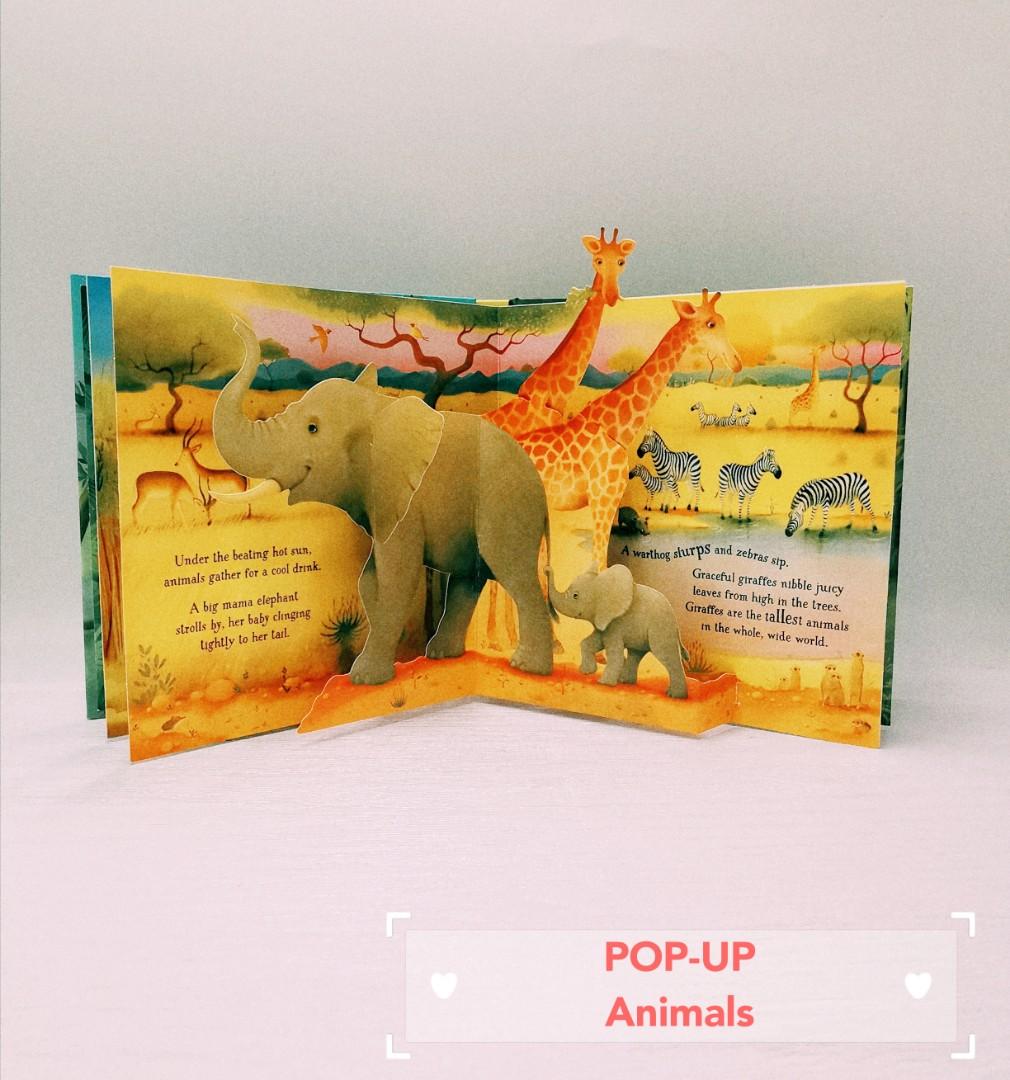USBORNE Pop-Up Book / Pop-Up Animals/ Pop-Up Dinosaurs/ Pop-Up Jungle ...