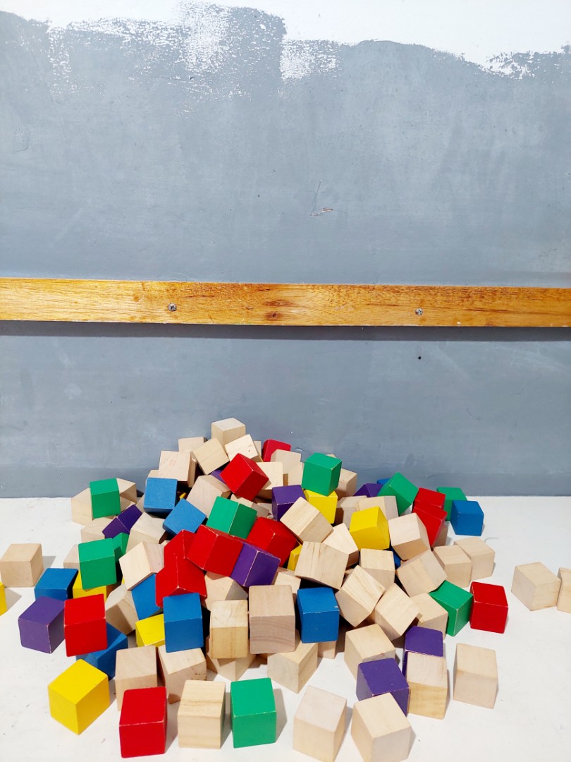 Wooden Square blocks, Hobbies & Toys, Toys & Games on Carousell
