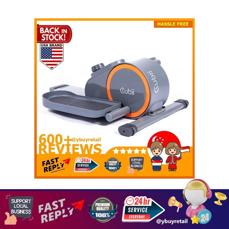 [YBR] Cubii Go Seated Under Desk Elliptical, Portable w/Built-in Wheels ...