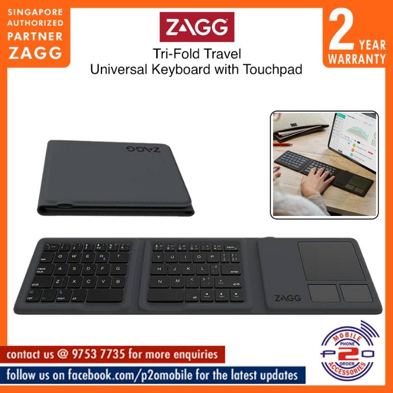 Zagg Universal Keyboard Tri Fold with TouchPad 2019, Computers & Tech ...