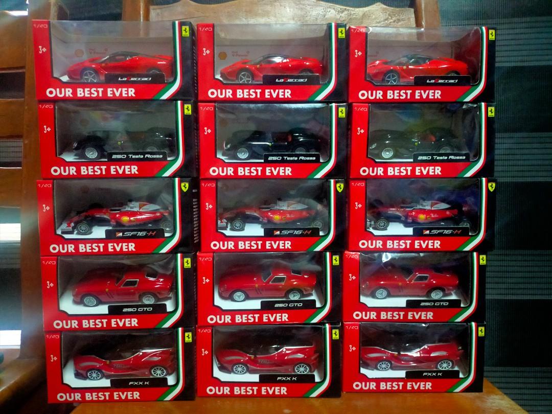 1/43 shell Ferrari burago cars set of 5, Hobbies & Toys, Toys & Games ...
