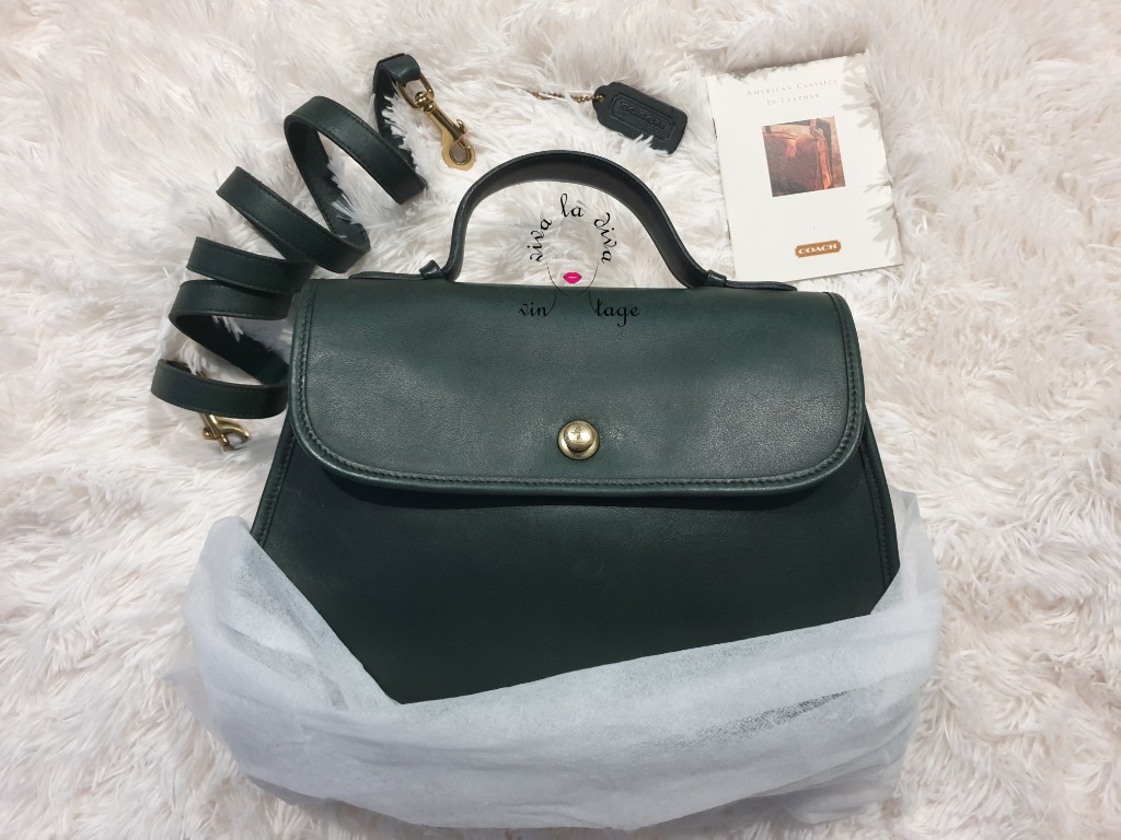 1970s Vintage COACH Original CROSBY BAG 9905 FOREST GREEN - Extremely ...