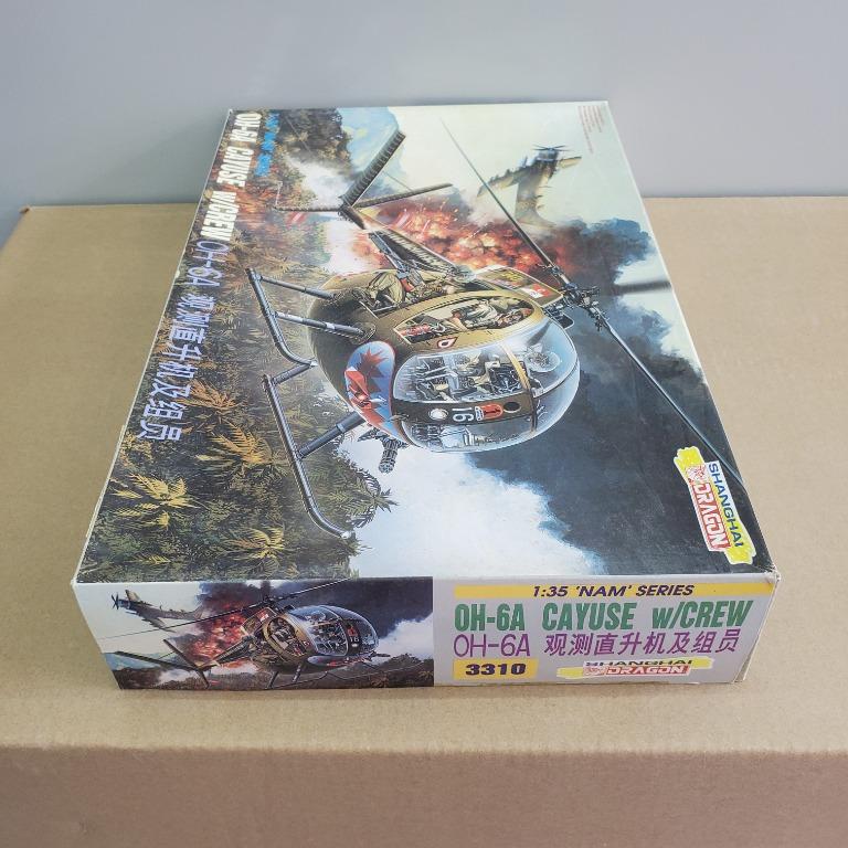 全新絕版 Dragon威龍 3310 (2001年)-1/35-美國OH-6A偵察直升機及組員 / OH-6A Cayuse w/Crew ...