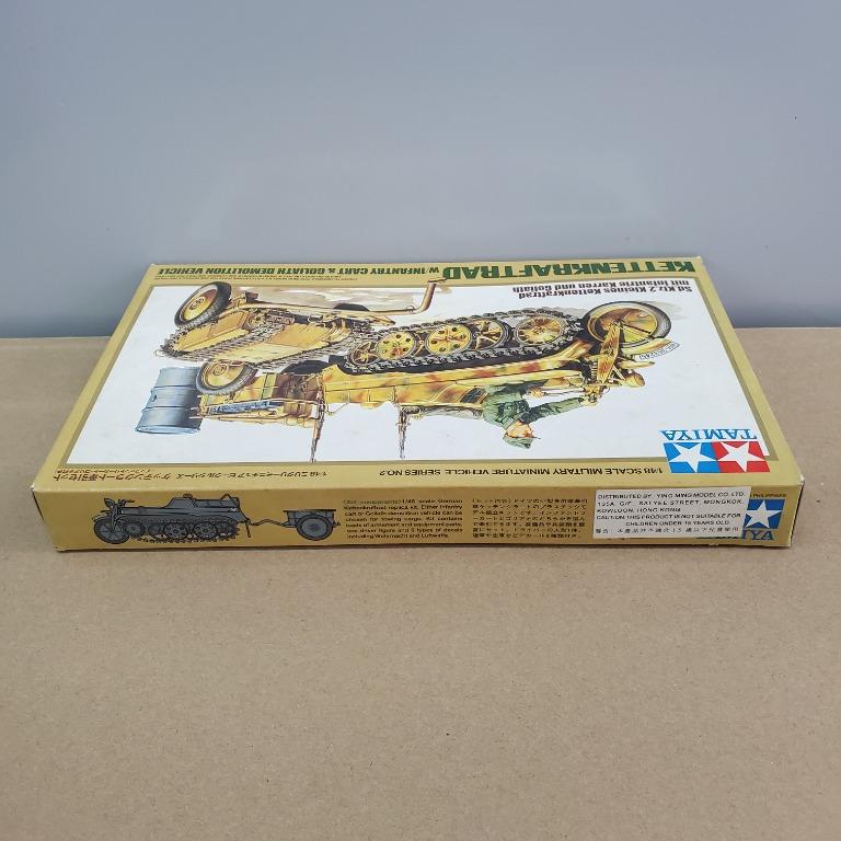 全新絕版 Tamiya田宮雙星 32502 -1/48-德國Kettenkraftrad半履帶摩托車連搬運車配哥利亞遙控炸彈 ...