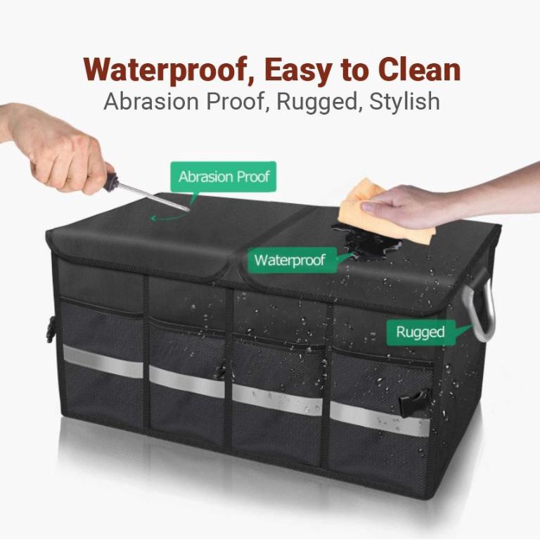 Waterproof Car Boot Organiser Foldable Storage, Car Accessories ...