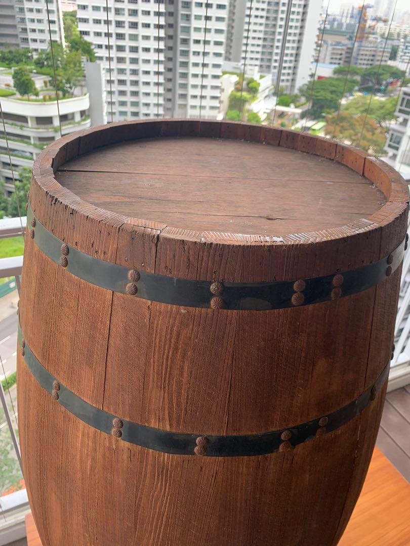 Barrel standing table, Furniture & Home Living, Outdoor Furniture on ...