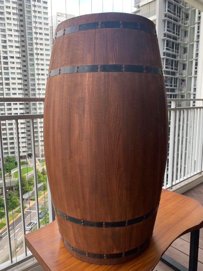 Barrel standing table, Furniture & Home Living, Outdoor Furniture on ...