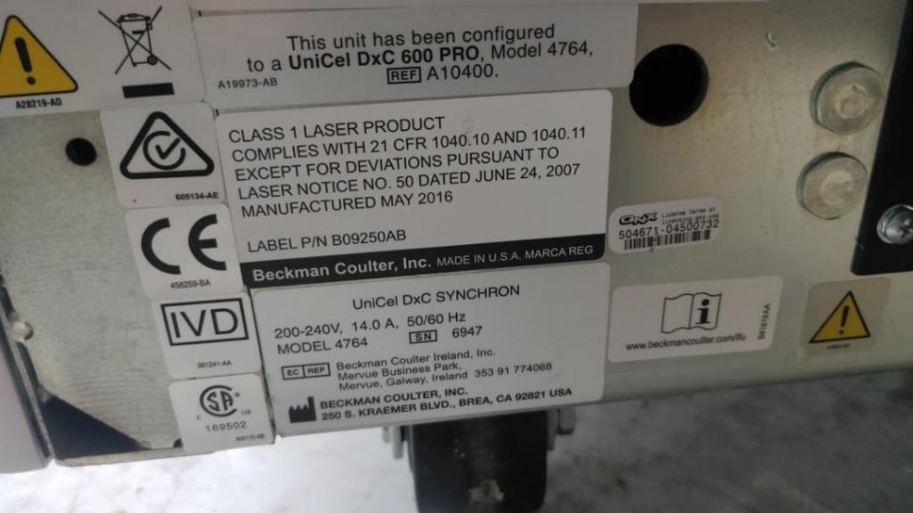 Beckman coulter Unicel DxC 600 Synchrony Clinical System For Sale ...