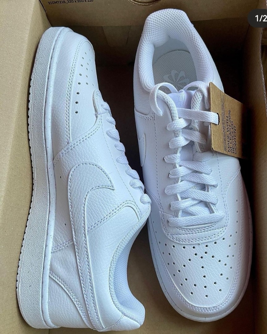 BRAND NEW ORIGINAL MENS NIKE COURT VISION WHITE SNEAKERS US 9, Men's ...