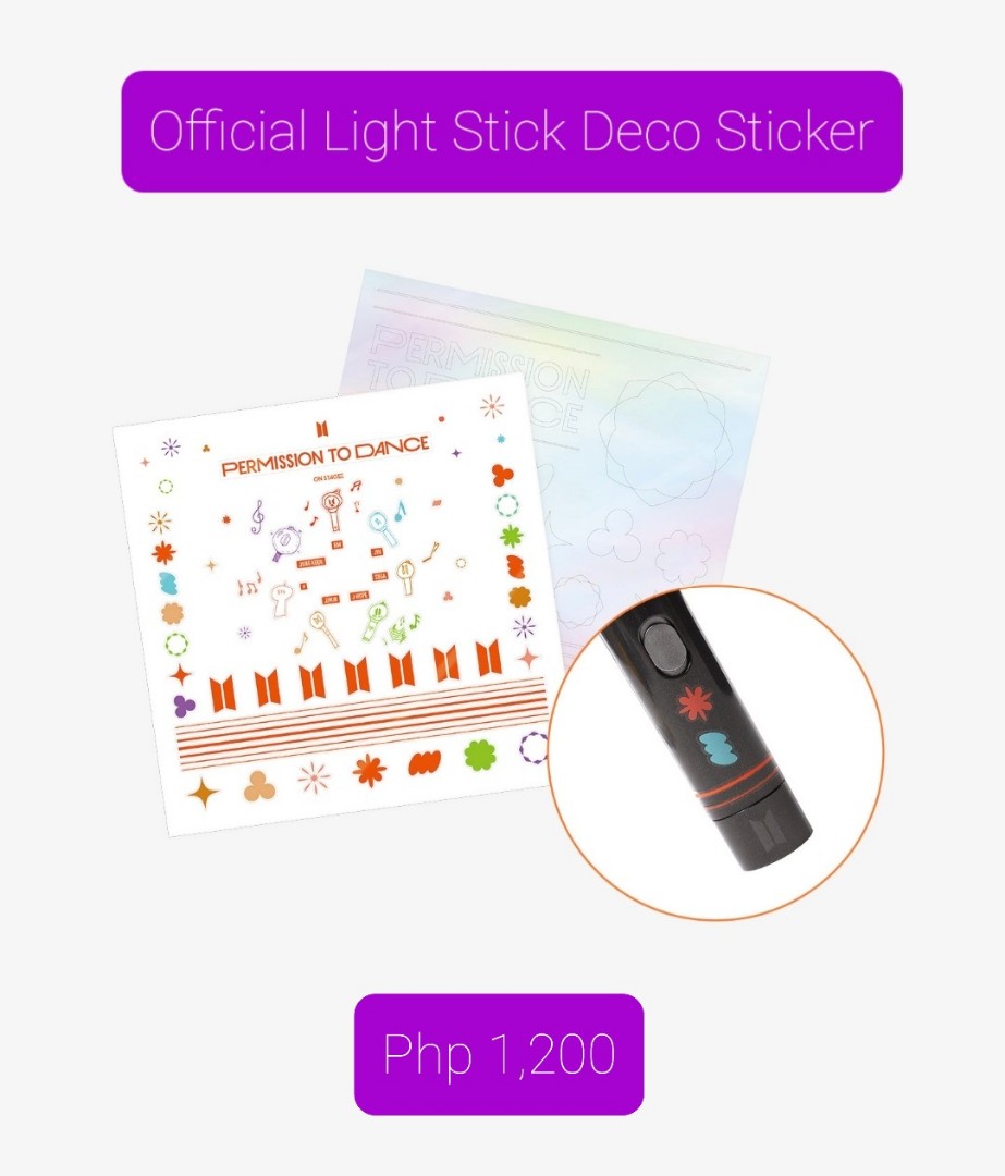 BTS Official Light Stick Deco Sticker Set, Hobbies & Toys, Memorabilia ...