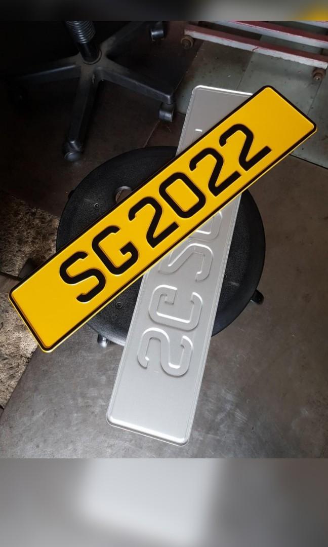Embossed Car plate. LTA compliant. Front or rear, Car Accessories, Car ...