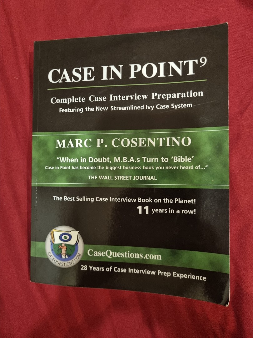 Case in Point: Complete Case Interview Preparation, Hobbies & Toys ...
