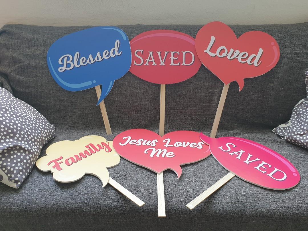 Church Handheld Signage for Photobooth, Hobbies & Toys, Stationery ...