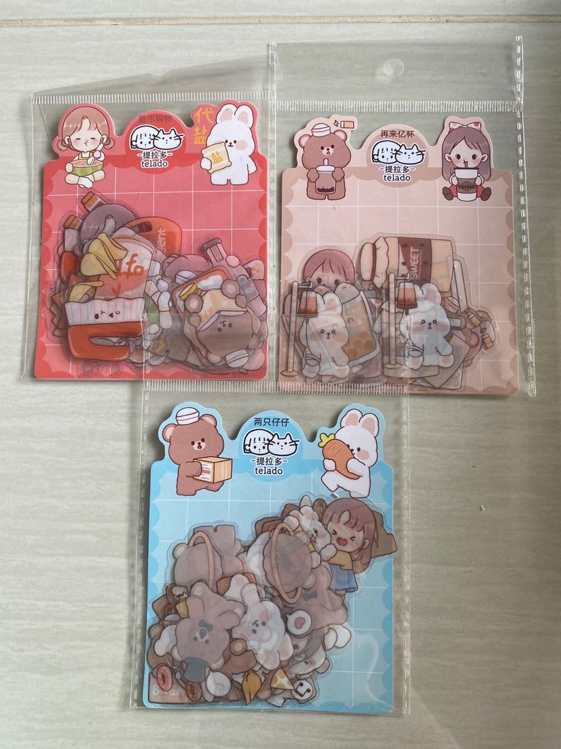 Cute PVC Sticker Pack, Hobbies & Toys, Stationery & Craft, Other ...