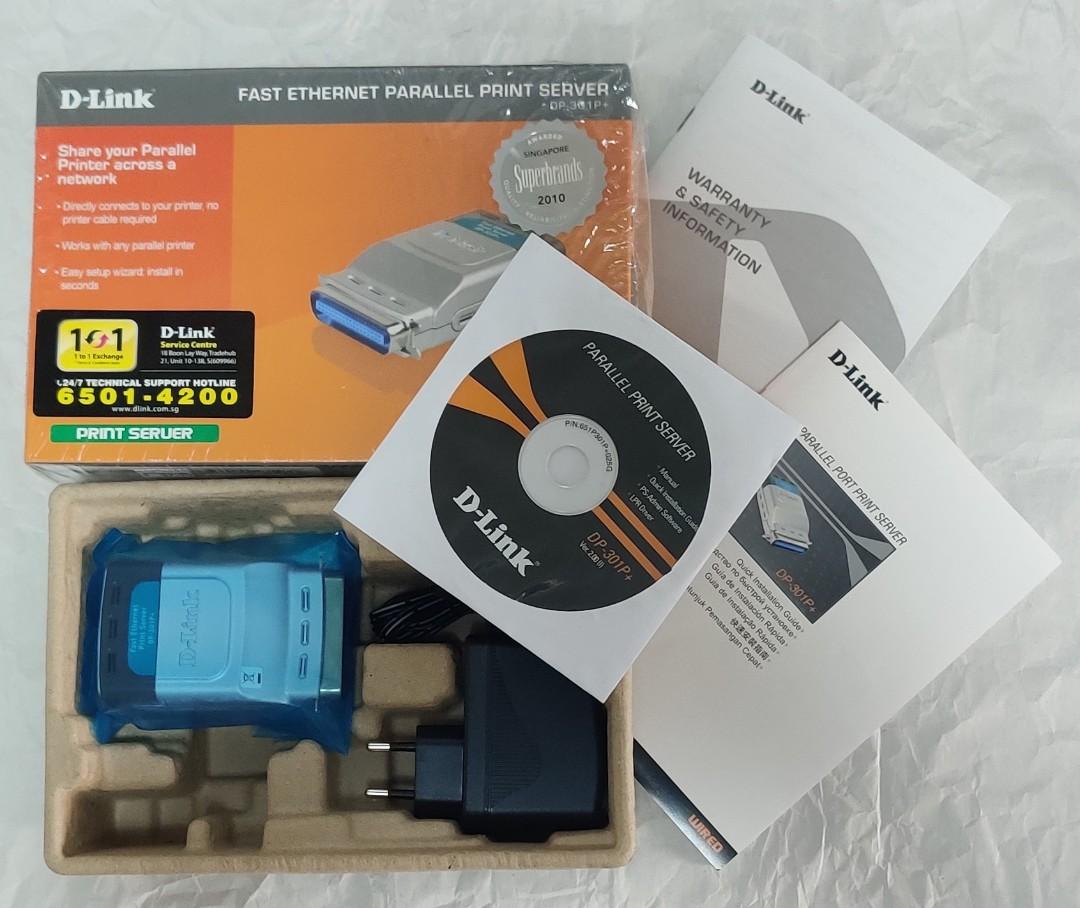 d-link parallel print server - dp301p+, Computers & Tech, Office ...
