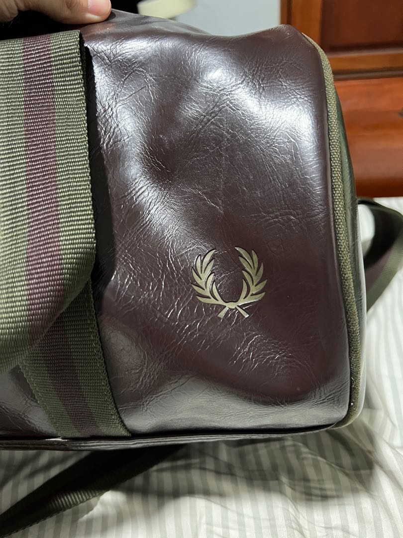 Fred Perry Duffel Barrel Travel/Gym Bag, Luxury, Bags & Wallets on ...