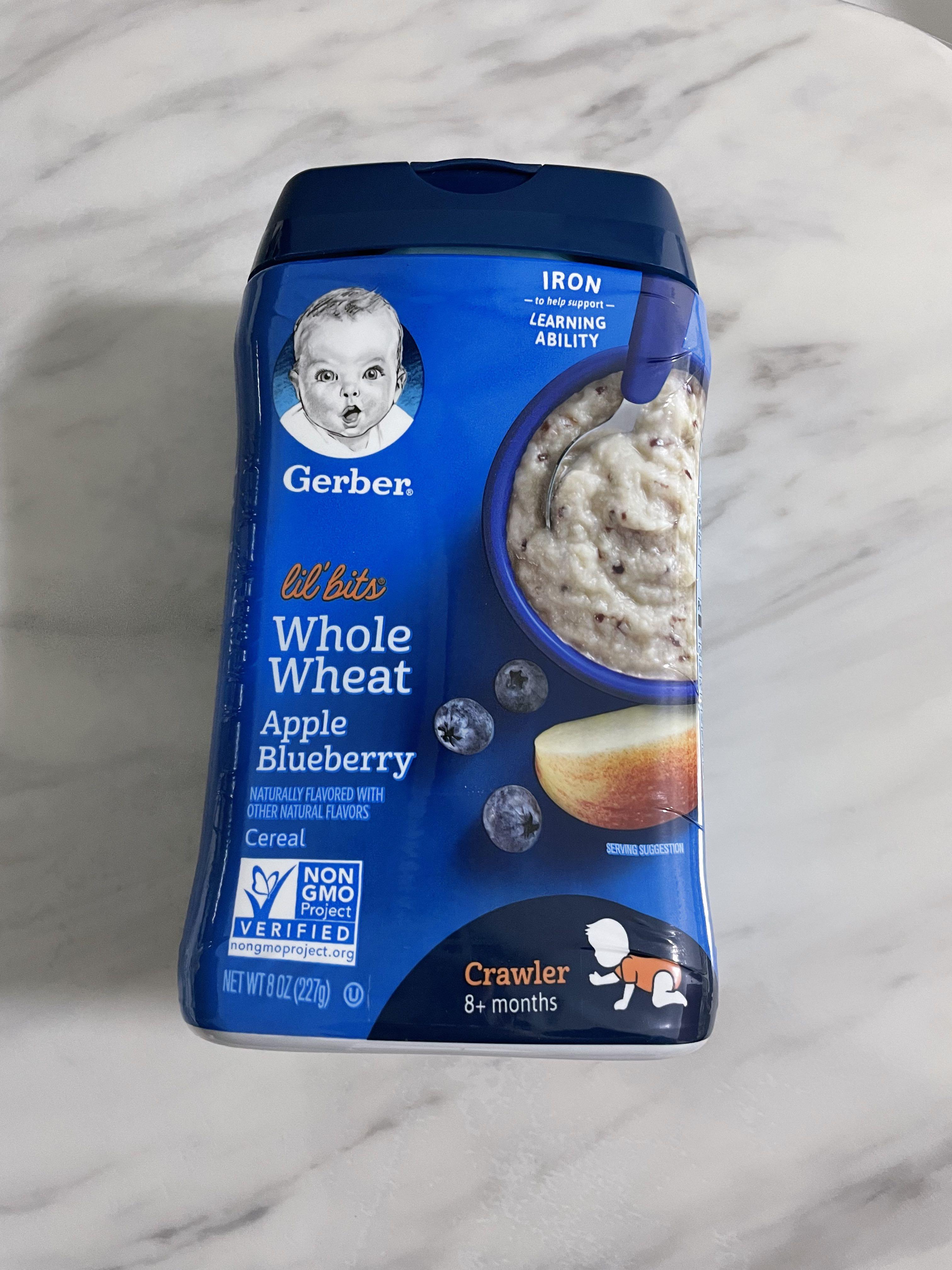 GERBER Lil' Bits Whole Wheat Apple Blueberry Cereal, Babies & Kids ...