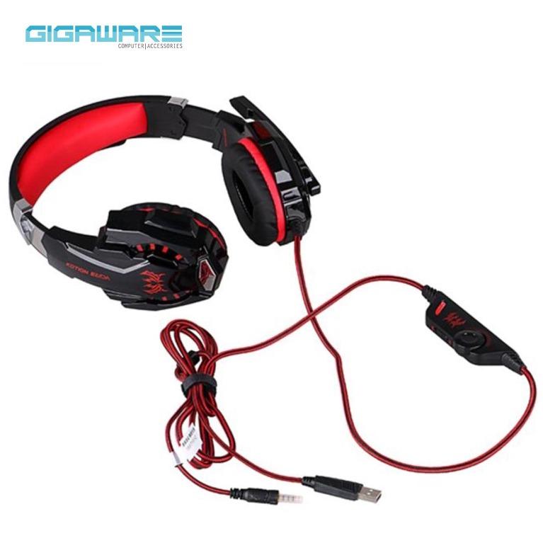 Gigaware G9000 Gaming LED Headset 3.5mm USB port, Audio, Headphones ...