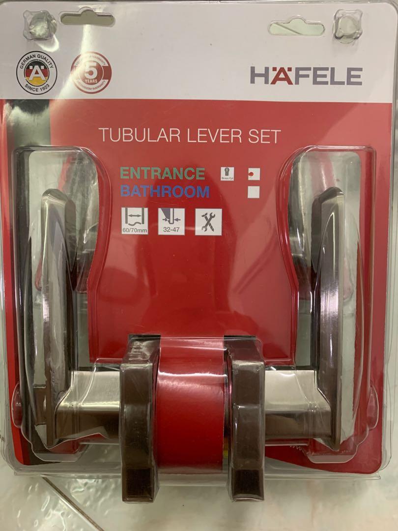 Hafele Tubular Lever Straight Lockset, Furniture & Home Living ...
