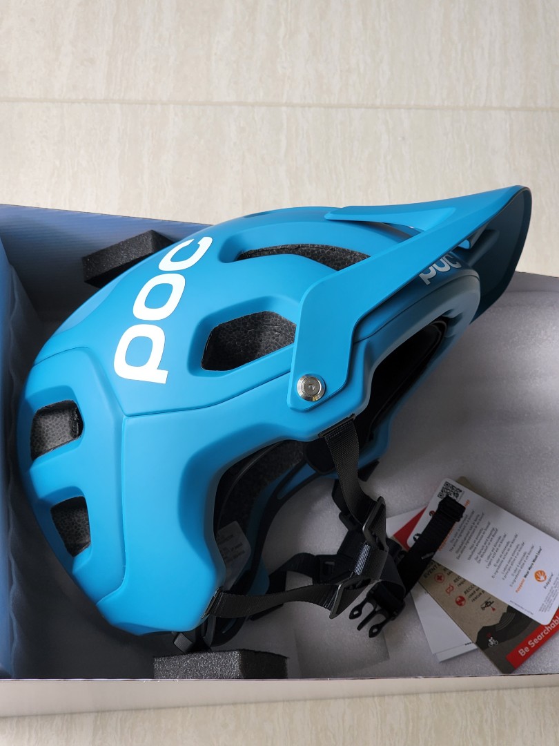 POC Helmet (Basalt Blue Matt) M-L Size, Sports Equipment, Bicycles ...