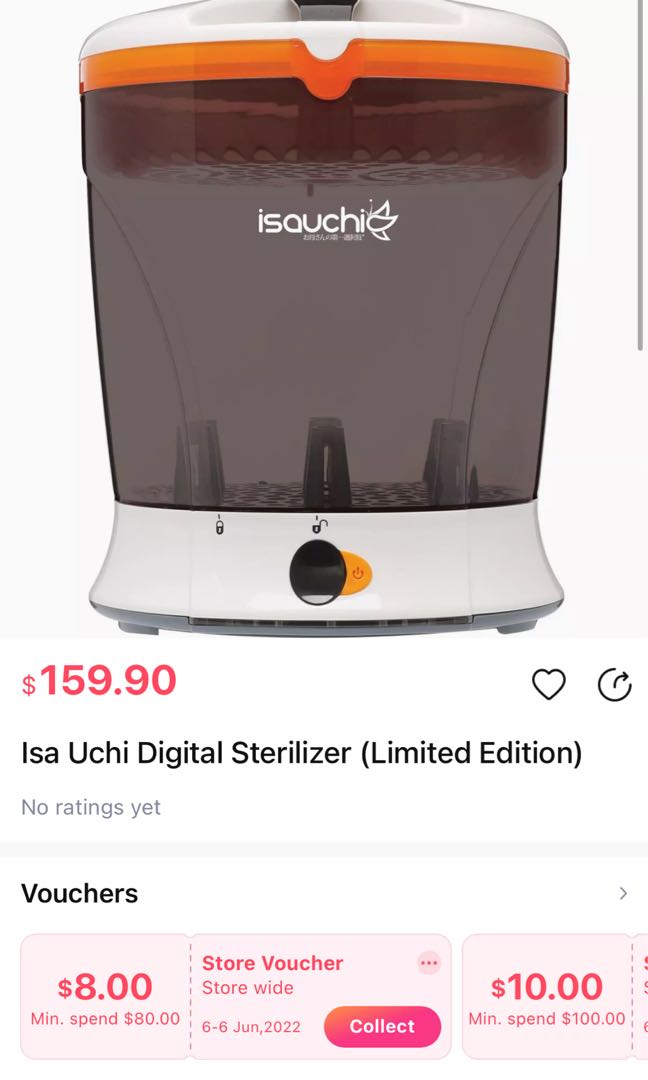 isa uchi steam steriliser, Babies & Kids, Nursing & Feeding ...