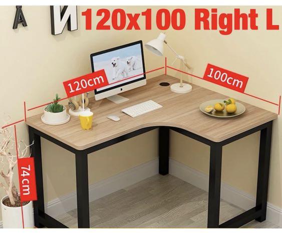 L shape computer table, Furniture & Home Living, Furniture, Tables ...