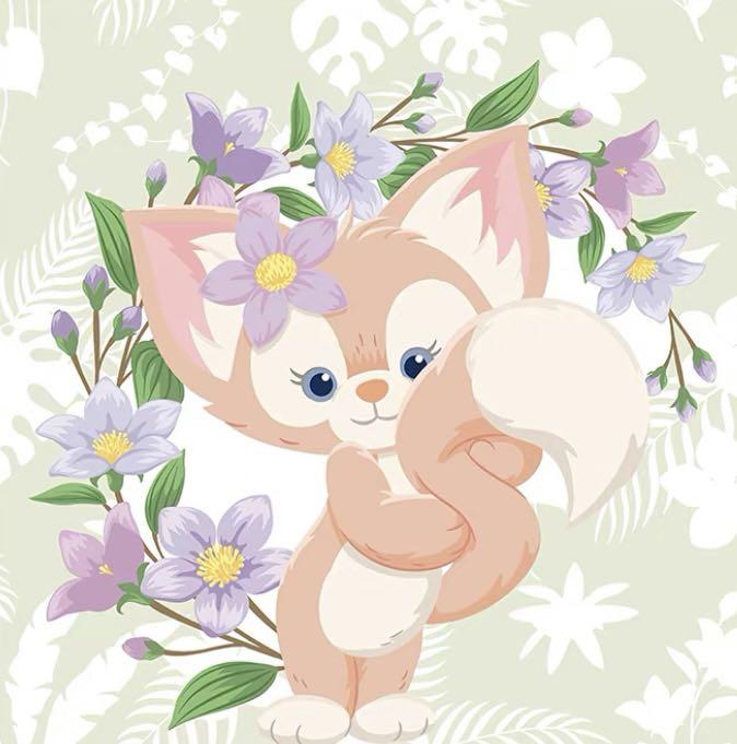 LinaBell 數字油畫 DIY 手工填色 (24色) 迪士尼 粉紅色狐狸, 興趣及遊戲, 手作＆自家設計, 文具及工藝 - 手作 ...