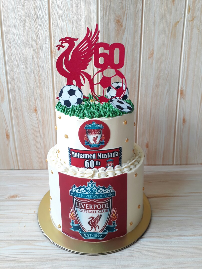 Liverpool 2 tier cakes, Food & Drinks, Homemade Bakes on Carousell