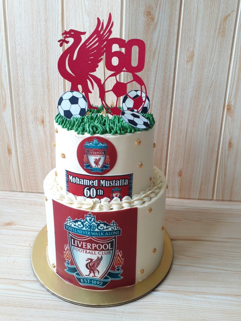 Liverpool 2 tier cakes, Food & Drinks, Homemade Bakes on Carousell