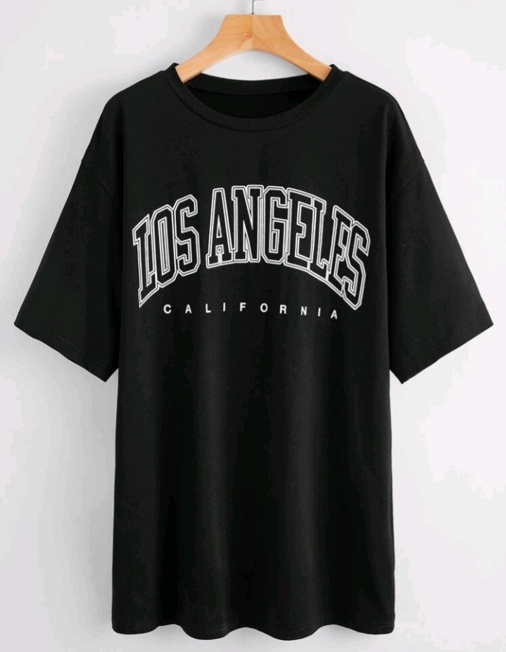 Los angles graphic oversized tee, Women's Fashion, Tops, Shirts on ...