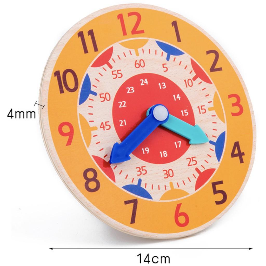 Mainan Edukasi Belajar Anak Mengenal Jam Dinding Pembelajaran Jam Kayu ...