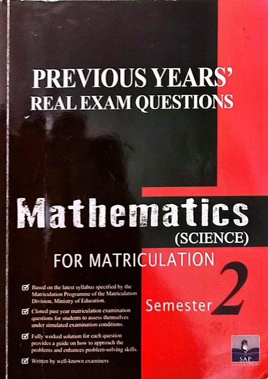 Matriculation Mathematics Semester 2 (Past Year Questions), Hobbies ...