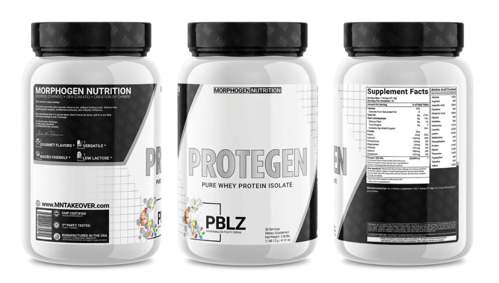 Morphogen Nutrition PROTEGEN - Pure Whey Protein Isolate (36 servings ...