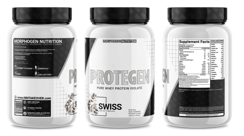 Morphogen Nutrition PROTEGEN - Pure Whey Protein Isolate (36 servings ...