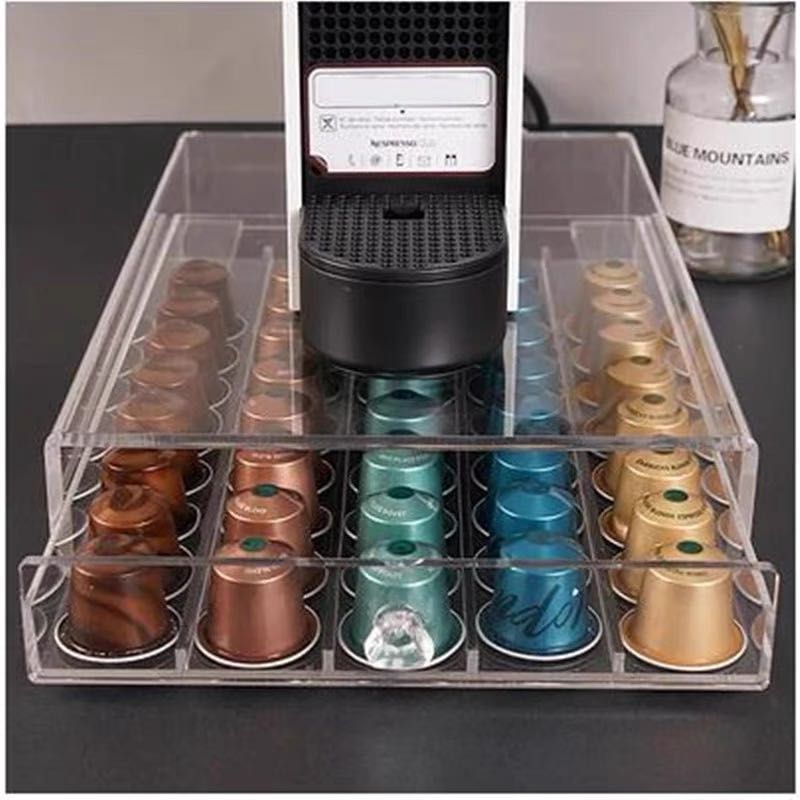 Nespresso Capsule Holder Drawer Storage Drawer 50 Capacity, Acrylic ...