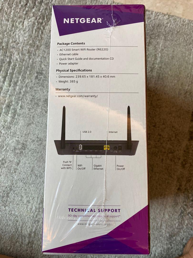 Netgear AC1200 WiFi Router (R6220), Computers & Tech, Parts ...