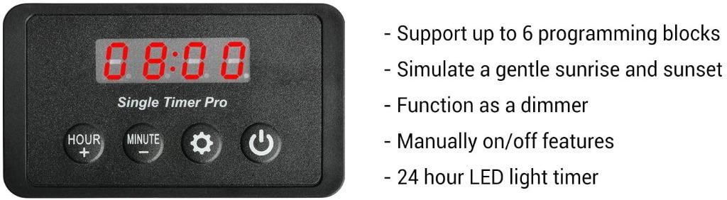 NICREW Single Channel LED Ramp Timer PRO, LED Digital Dimmer for NICREW ...