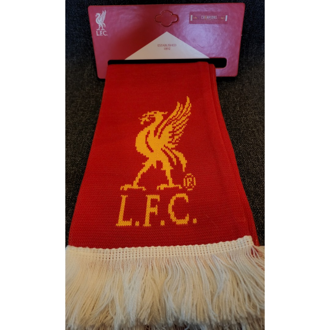 Official Liverpool FC UCL Champions of Europe Scarf (BN), Hobbies ...