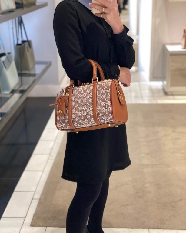 Original C8529 Coach Ruby Satchel 25 In Signature Textile Jacquard ...