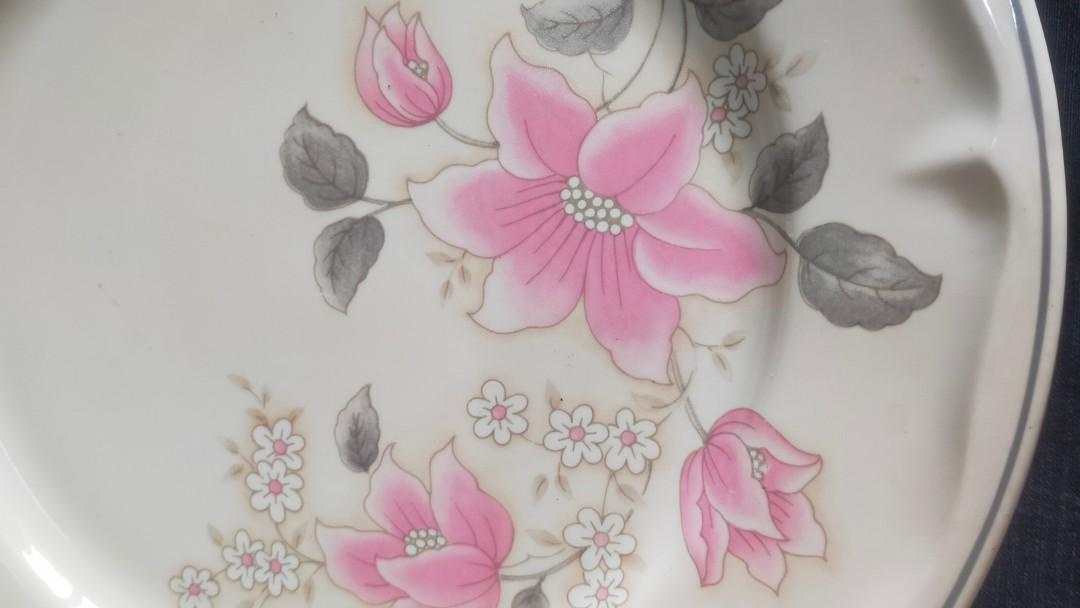 Piring keramik porselen sango bunga cantik, Kitchen & Appliances di ...