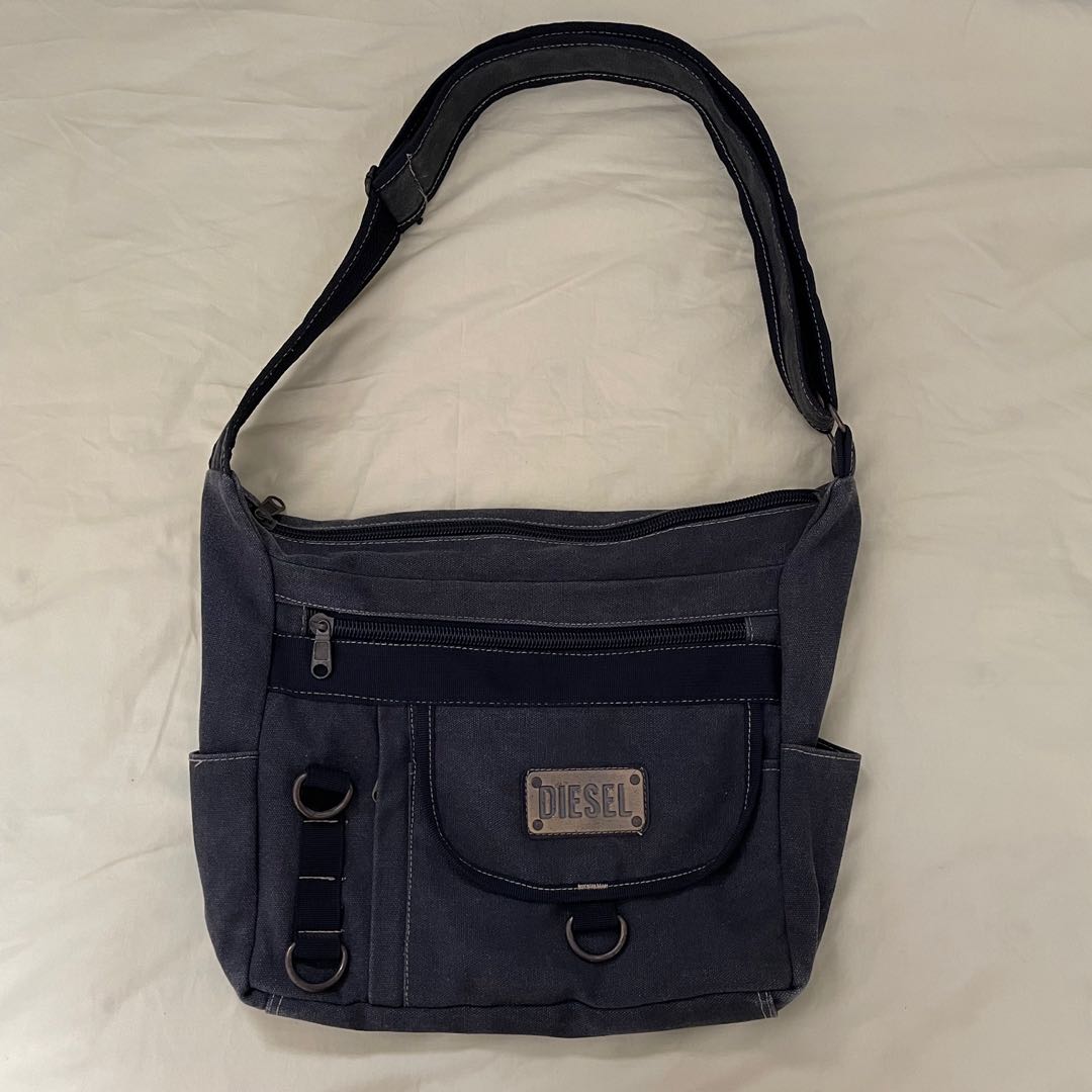 plop.apparels diesel y2k messenger bag, Women's Fashion, Bags & Wallets ...