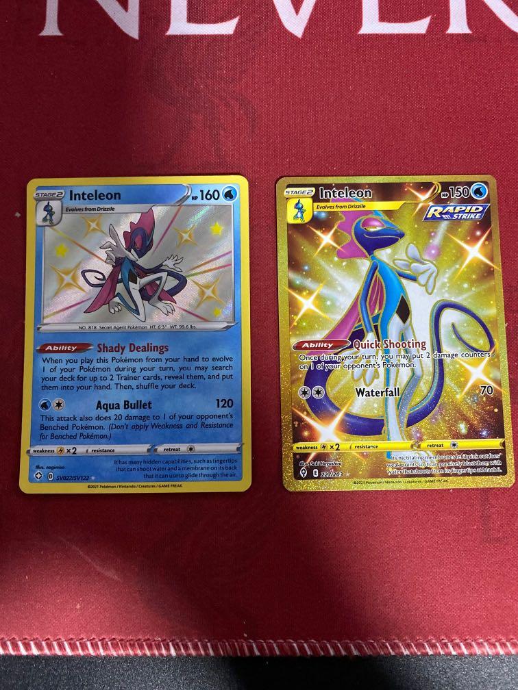 Pokemon TCG - Inteleon Baby Shiny and Gold Card, Hobbies & Toys, Toys ...