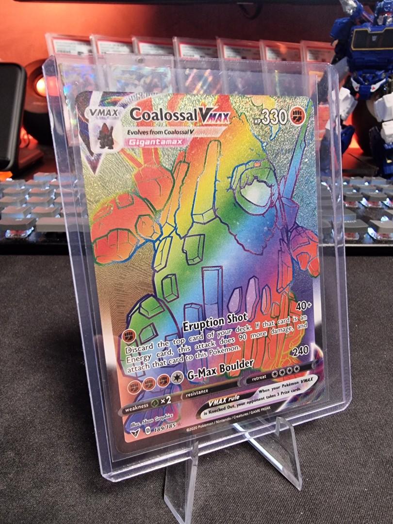 Pokemon TCG Vivid Voltage Coalossal Vmax RAINBOW Hyper Rare RR, Hobbies ...