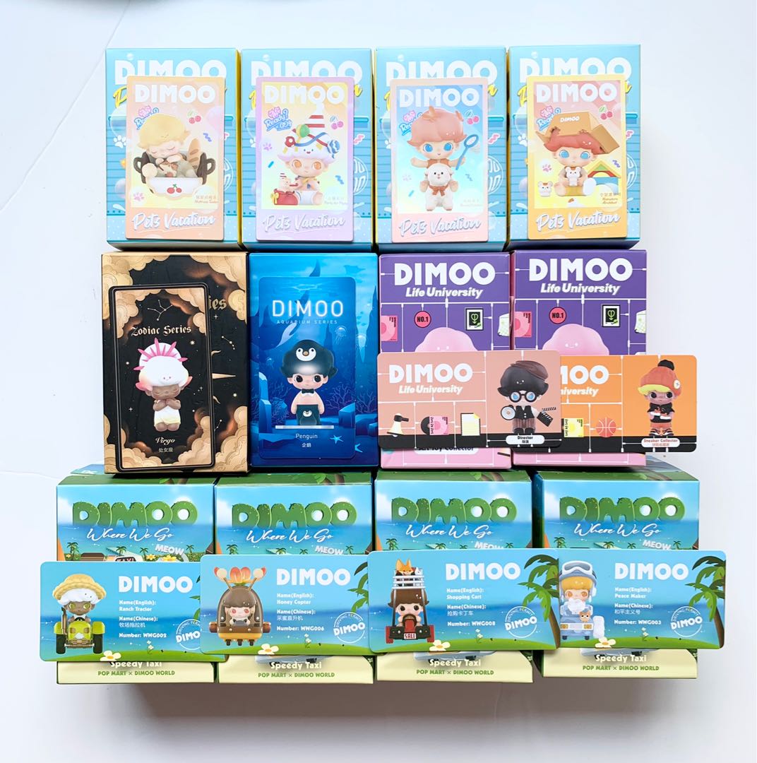 Popmart Dimoo Pets Vacation / Where We Go / University / Aquarium Blind ...