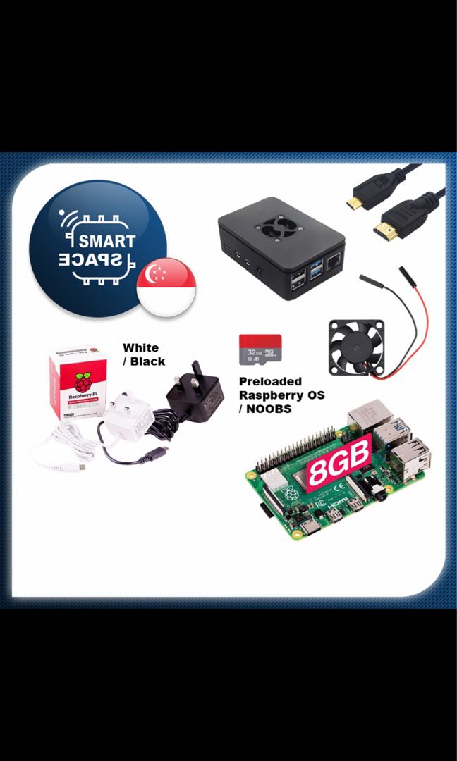 Raspberry pi 4 Model B 8gb kit set, Computers & Tech, Desktops on Carousell